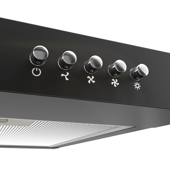 CIARRA 60cm Slim Cooker Hood in Black Under Cabinet CBCB6903D-B ...