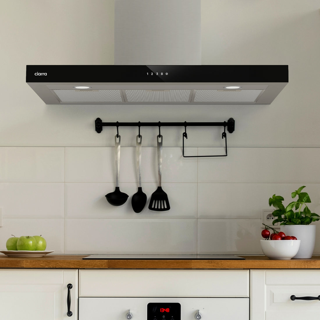 Ciarra 90cm Cooker Extractor Wall Mount Cooker Hood with Touch Control ...