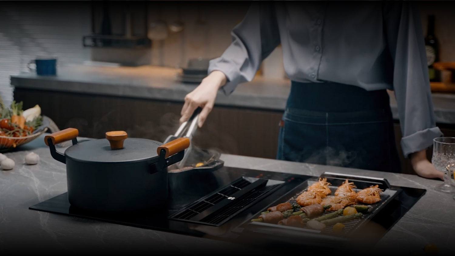 Ciarra ONE Extractor Induction Hob 59cm with Built-in Plasma⁺ System ...