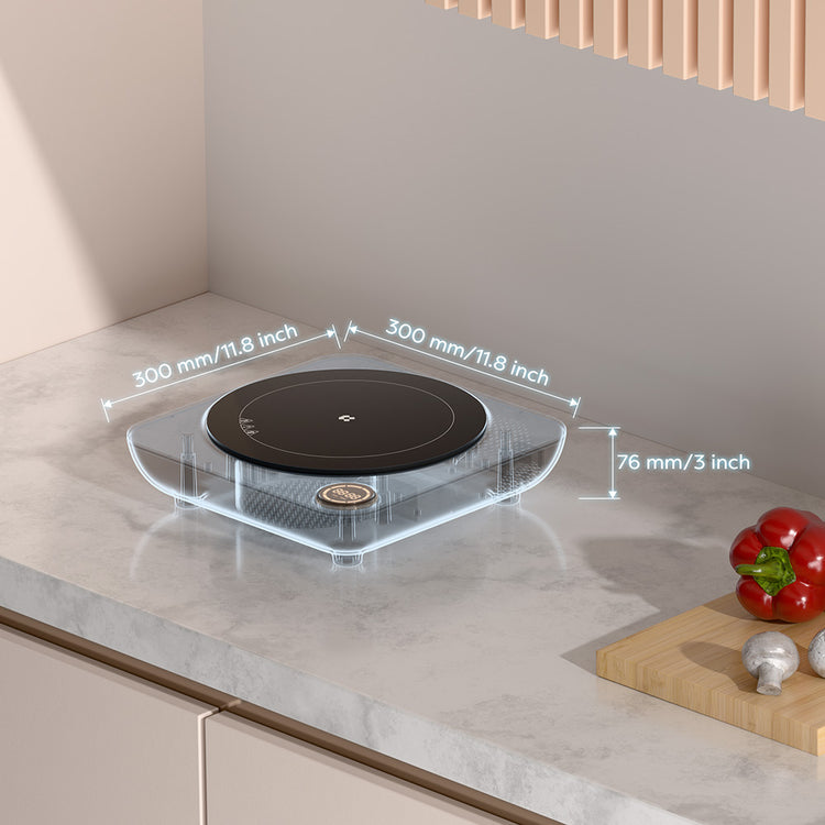 Ciarra Donut Portable Single Induction Hob 2000W with 4H Timer 13 Amp ...