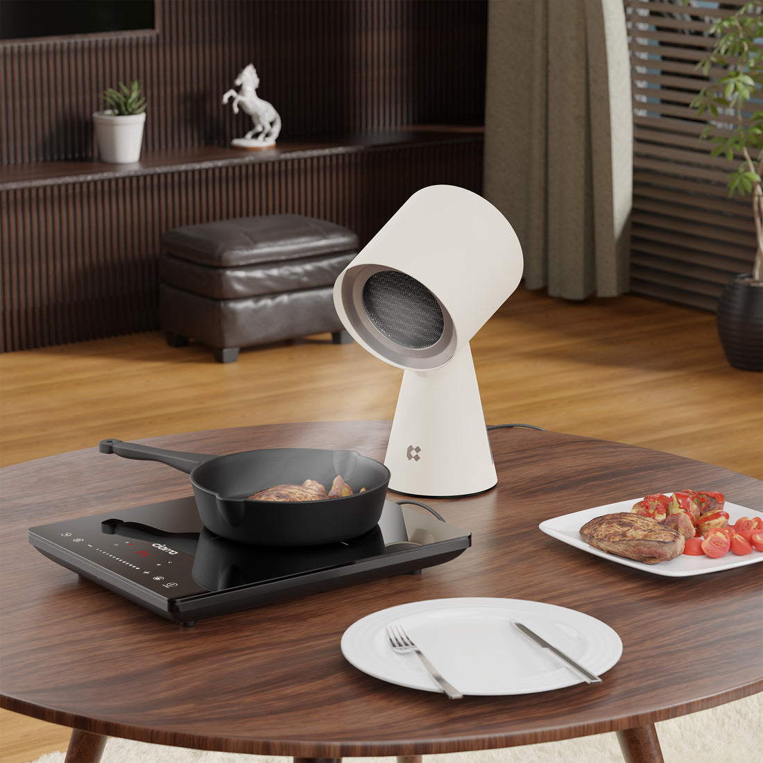 Ciarra HOOD TO GO Portable Mini Desktop Cooker Hood Ivory Mist – CIARRA ...